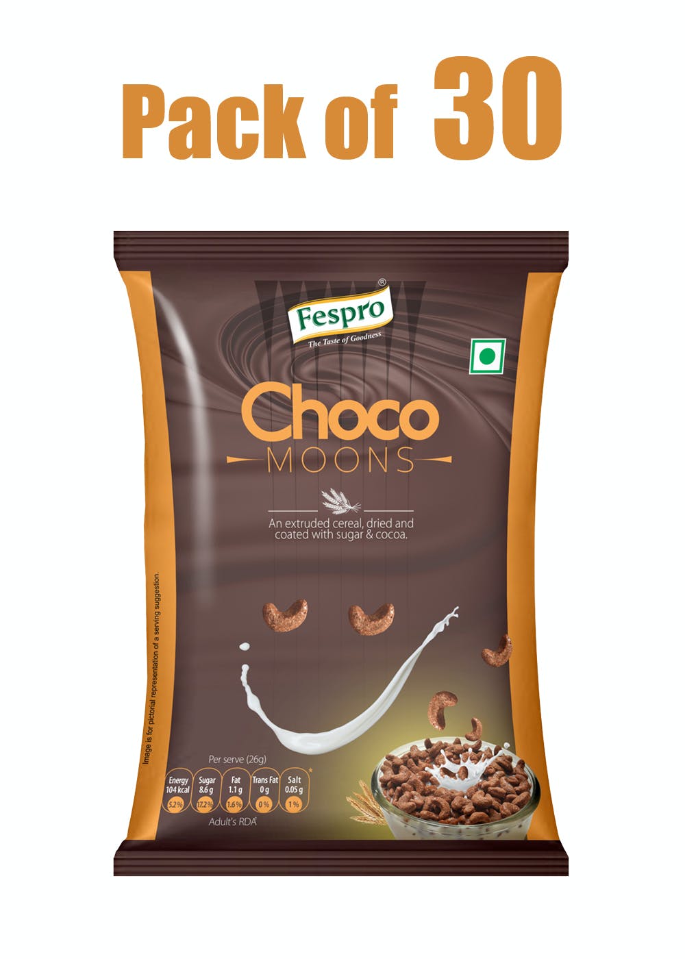 Get Choco Moons (Strip of 30 pouch) (26g x 30Pcs) at ₹ 300 | LBB Shop