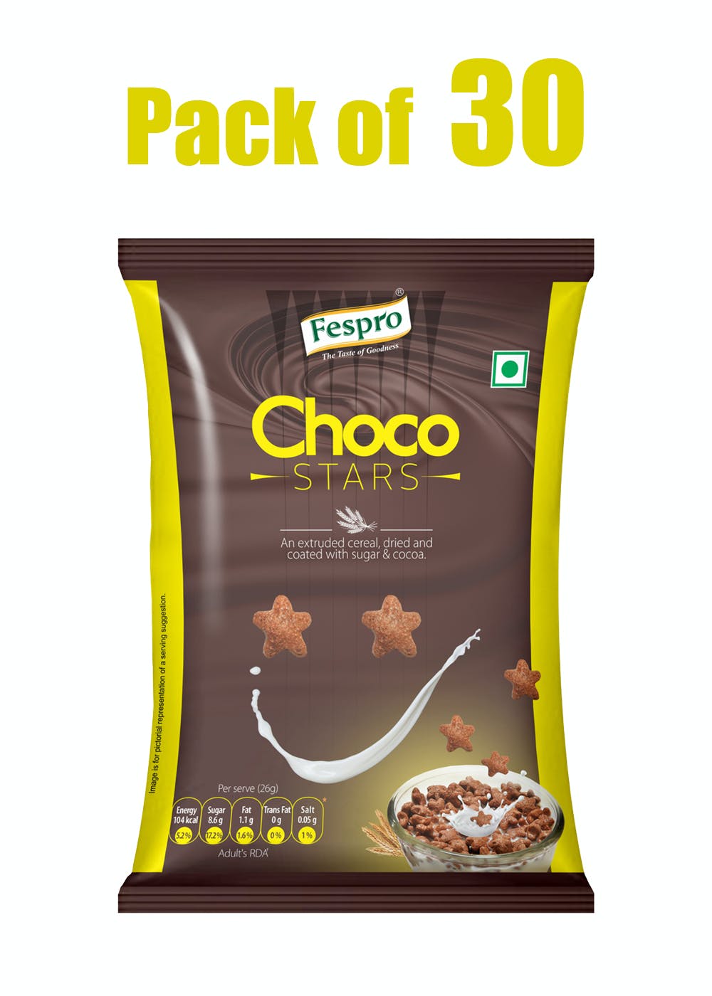 Get Choco Stars (Strip of 30 pouch) (26g x 30Pcs) at ₹ 300 | LBB Shop