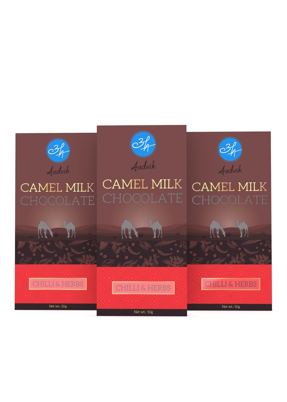 Get Camel Milk Chocolates with Chilli & Herbs | 150g | Pack of 3 x 50g ...