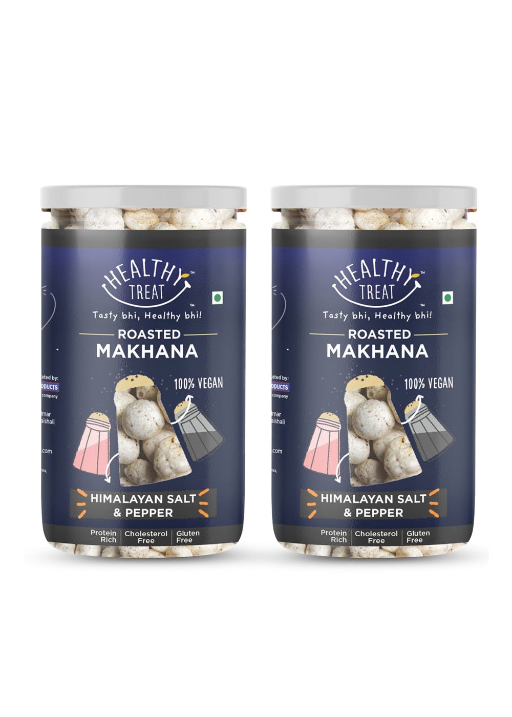 Get Roasted Makhana Himalayan Salt And Black Pepper 140 Gm Pack Of 2