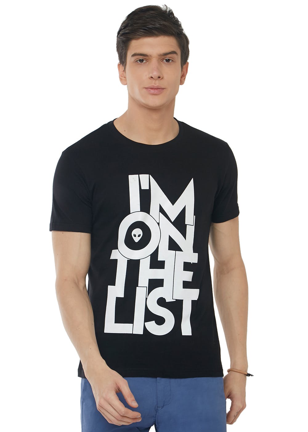 Get Typographic Print Round Neck T-Shirt at ₹ 475 | LBB Shop
