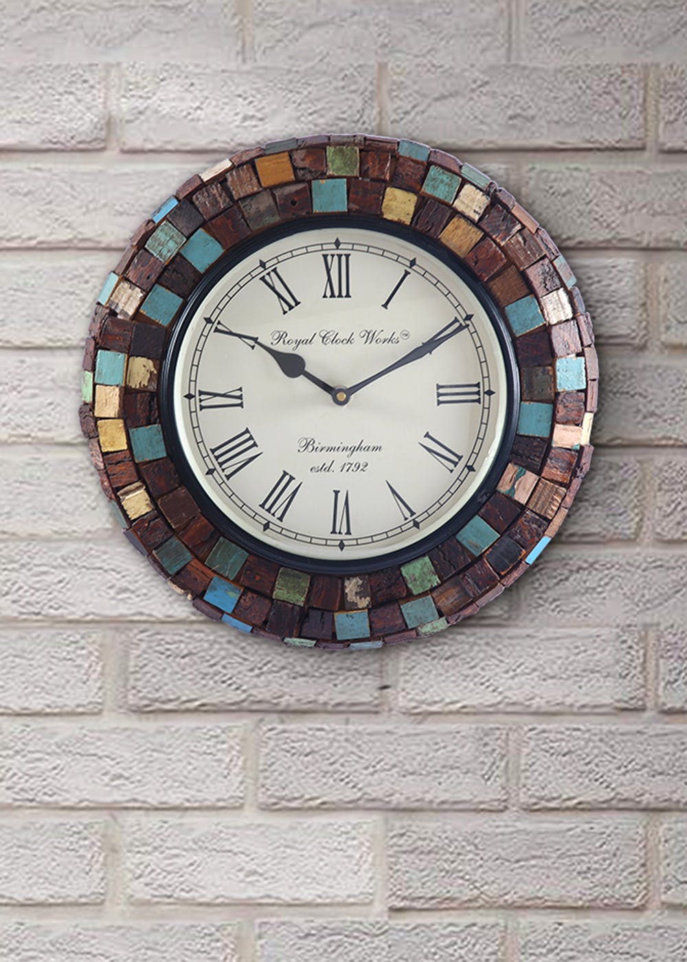 Get Colorful Bricks Wall Clock at ₹ 3099 | LBB Shop