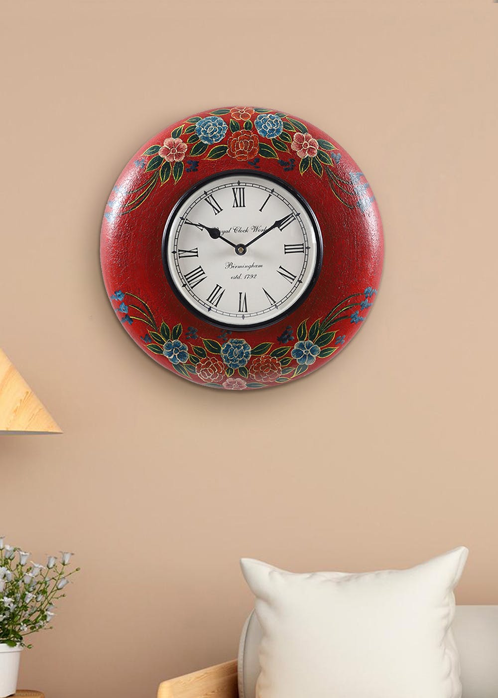 Get Fiery Red Wall Clock at ₹ 2799 | LBB Shop