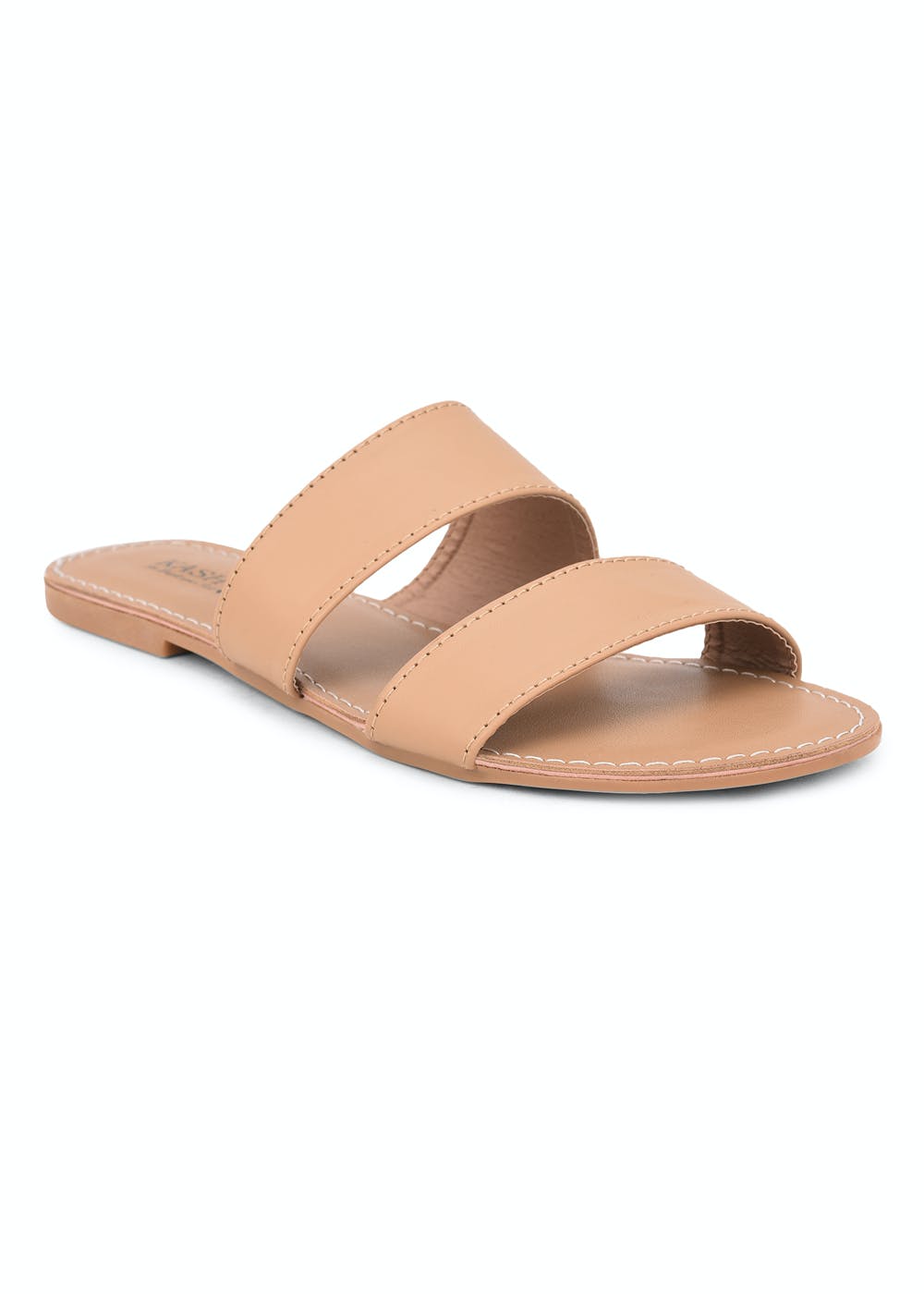 Get Classic Two Straps Beige Slides at ₹ 399 | LBB Shop