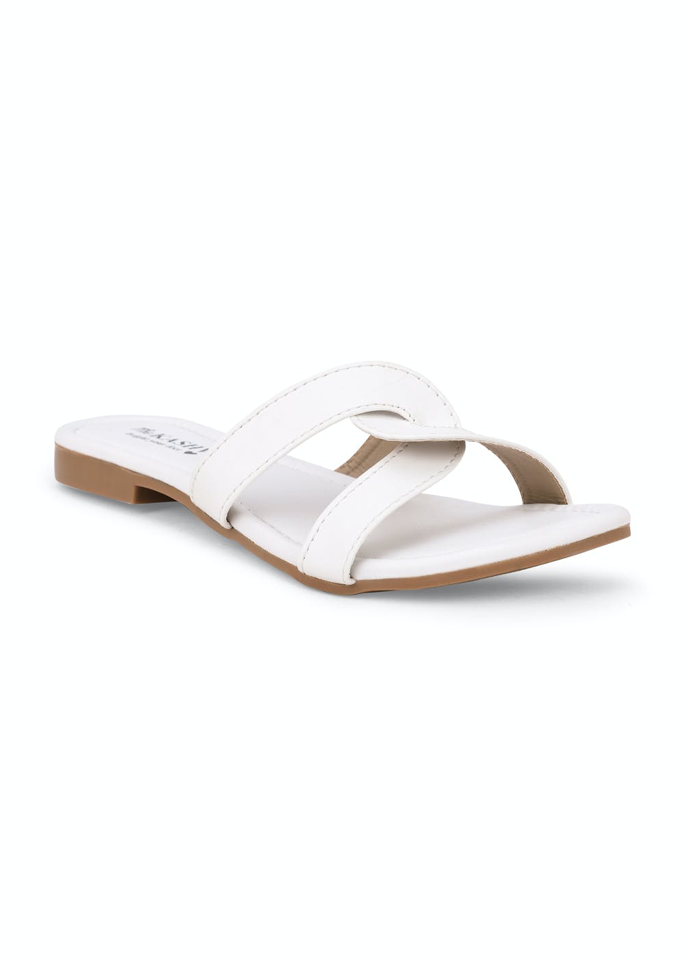 Get White Interlocked Slides at ₹ 399 | LBB Shop