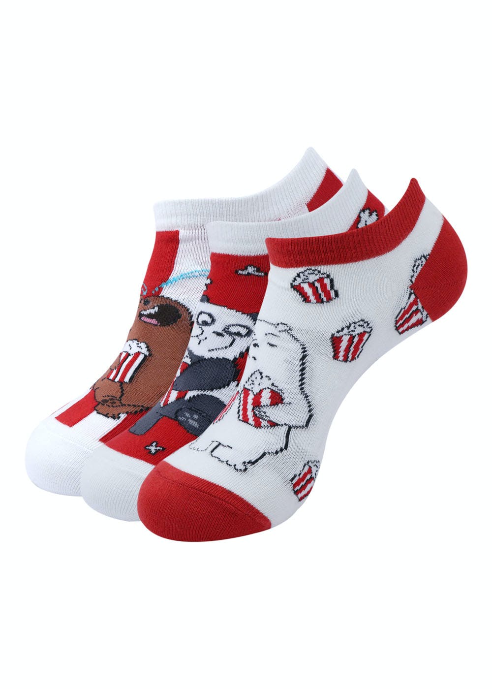 Get Pack of 3 Bear Graphic Striped Low Ankle Socks at ₹ 447 | LBB Shop