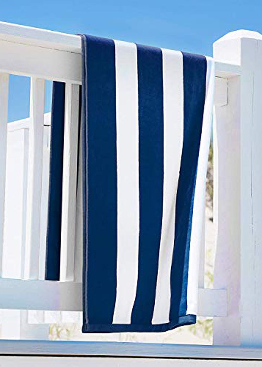Get Beach Swimming Royal Blue & White Cabana Cotton Stripe Pool Towel ...