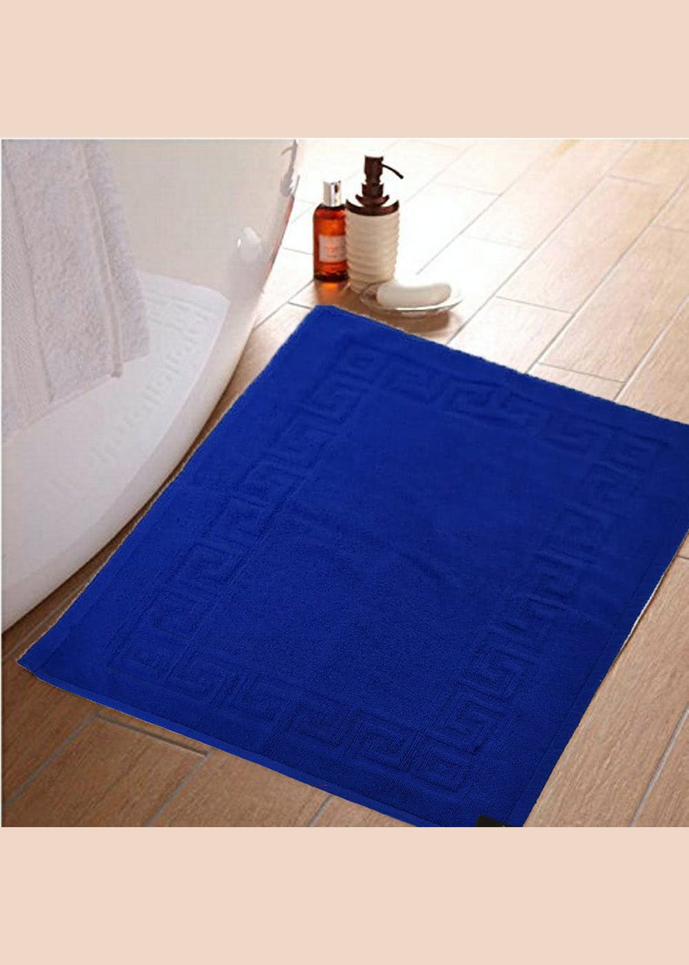 Get Royal Blue Super Soft 100% Terry Cotton Hotel And Spa Bathmat With ...