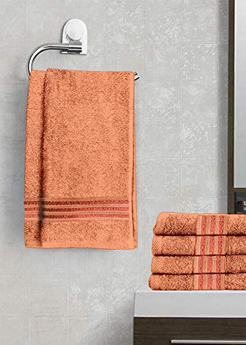 Get Brown Cotton Hand Towel - Set Of 6 at ₹ 894 | LBB Shop