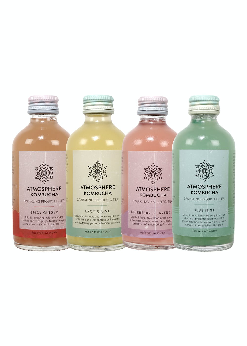Get Combo of 4 Kombucha- Blueberry, Ginger,Lime,Mint at ₹ 880 | LBB Shop