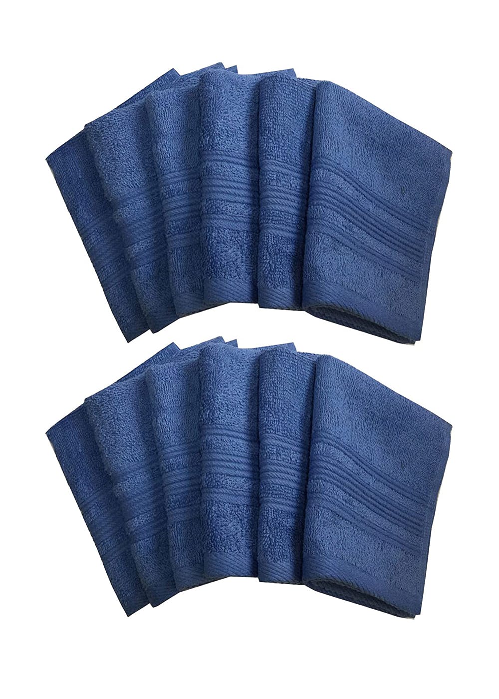 Get Riveria Blue Super Soft Cotton Face Towel - Set Of 12 at ₹ 588 ...