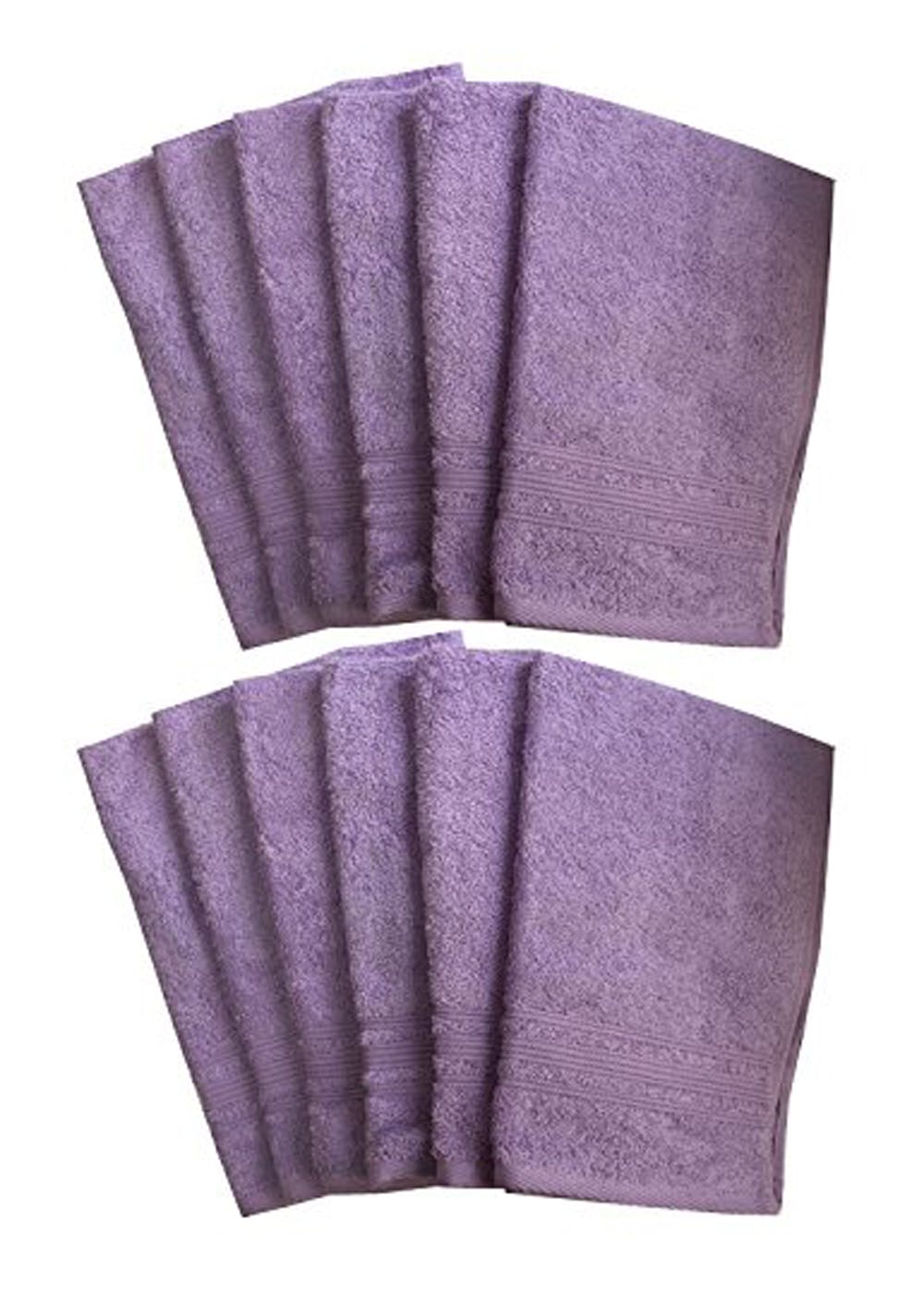 Get Light Purple Super Soft And Fluffy Hand Towel - Set Of 12 at ₹ 1548 ...