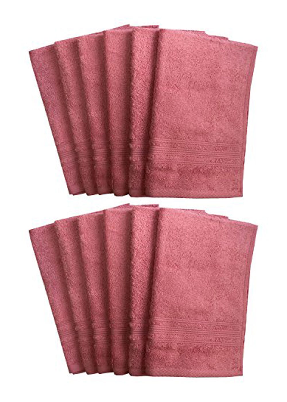 Get Peony Pink Super Soft And Fluffy Hand Towel - Set Of 12 at ₹ 1548 ...