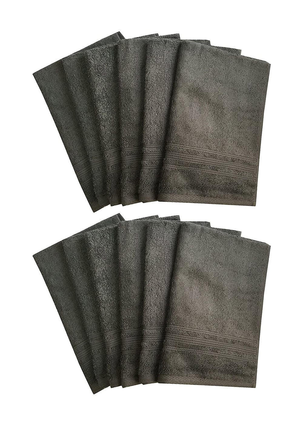Get Grey Super Soft And Fluffy Hand Towel - Set Of 12 at ₹ 1548 | LBB Shop