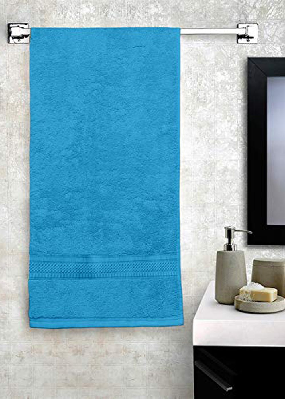 Get Light Blue Hammam Turkish Terry Cotton Bath Towel at ₹ 499 | LBB Shop