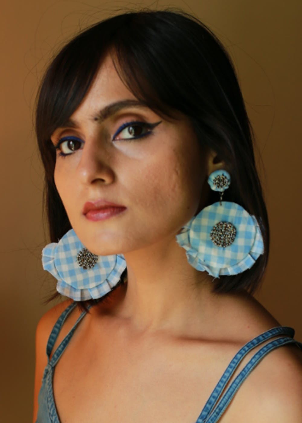 Get Bead Embellished Checkered Circular Drop Earrings at ₹ 1230 | LBB Shop