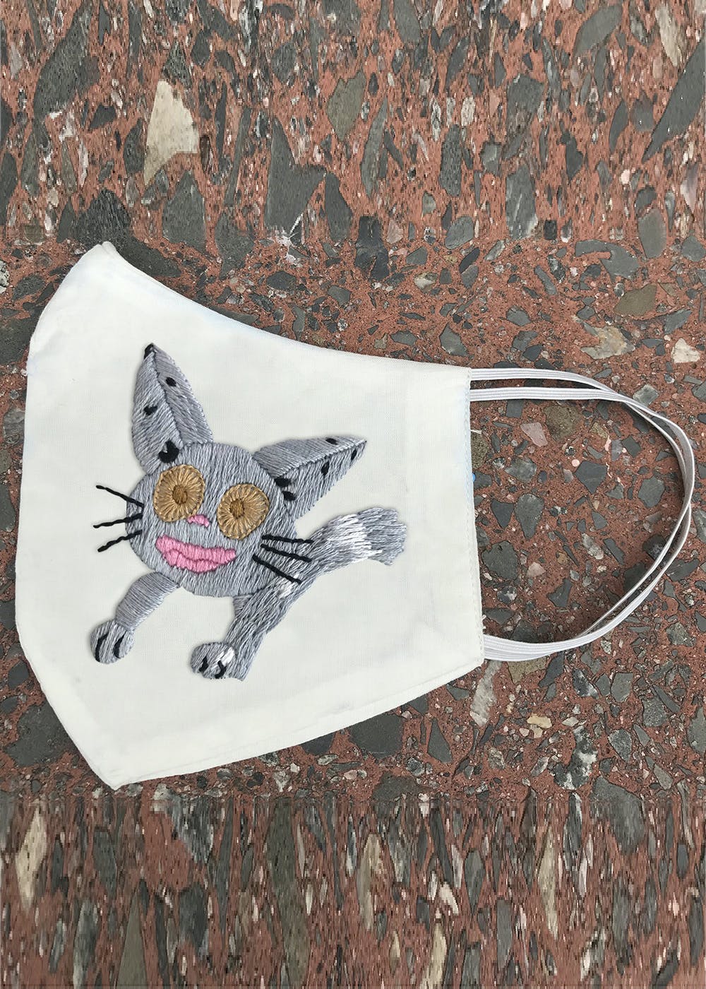 Get Hand Embroidered Crazy Cat Mask at ₹ 135 | LBB Shop