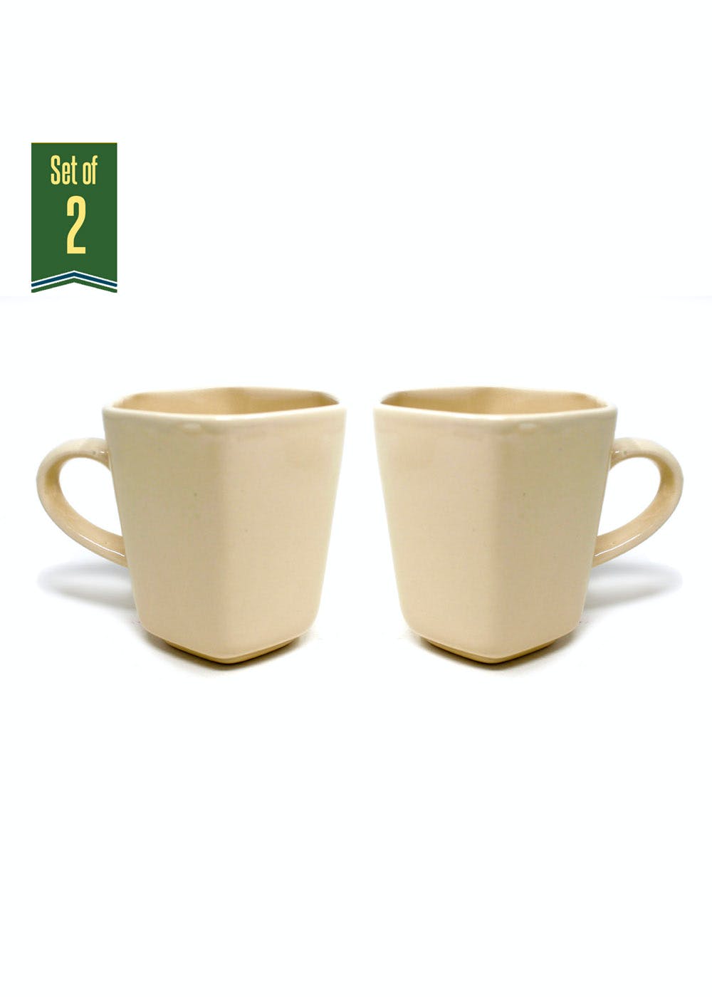 Get Cream Hexa Coffee Mug (Set of 2) at ₹ 399 | LBB Shop