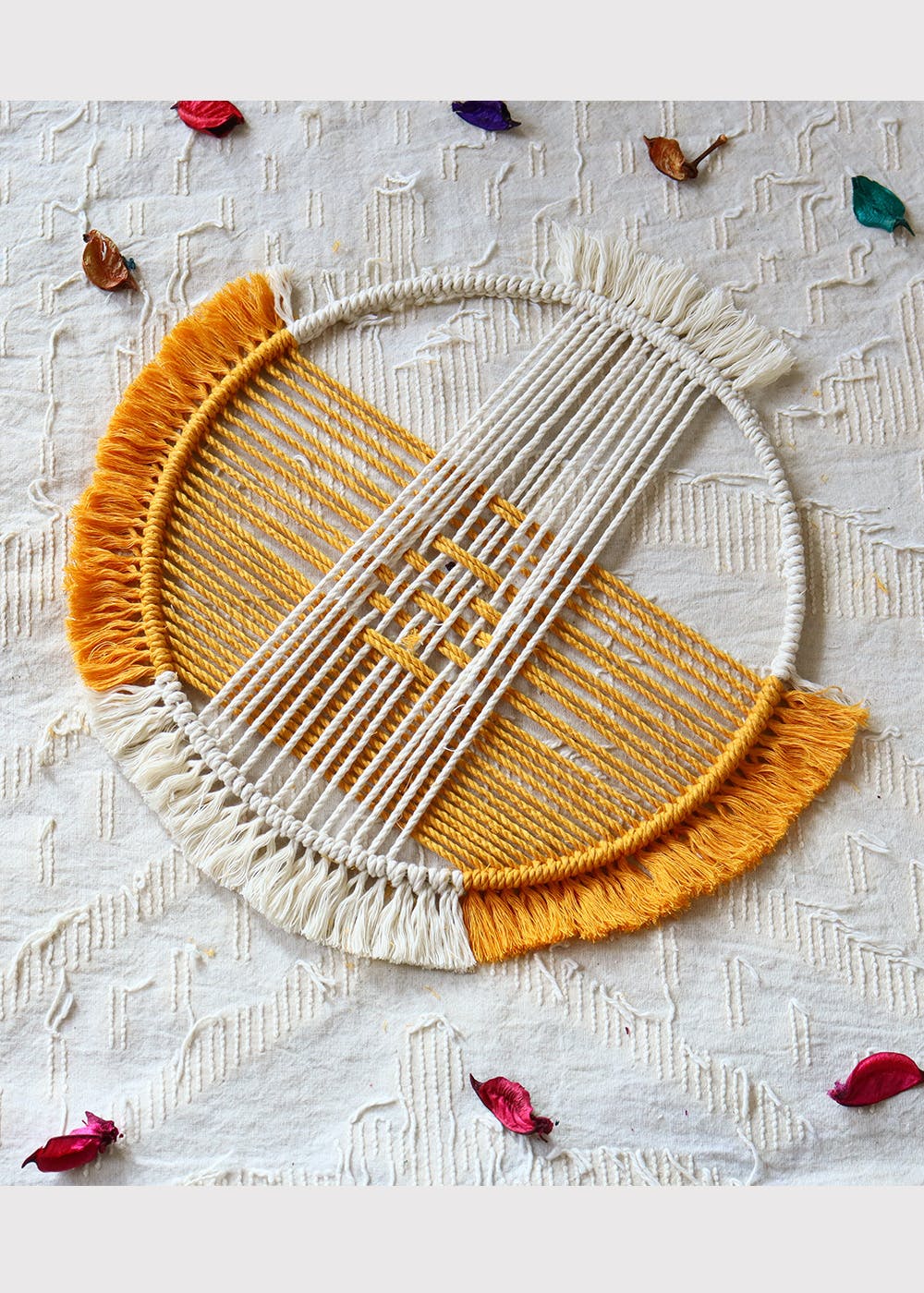 Get Two-Tone Geometric Macramé Wall Décor at ₹ 649 | LBB Shop