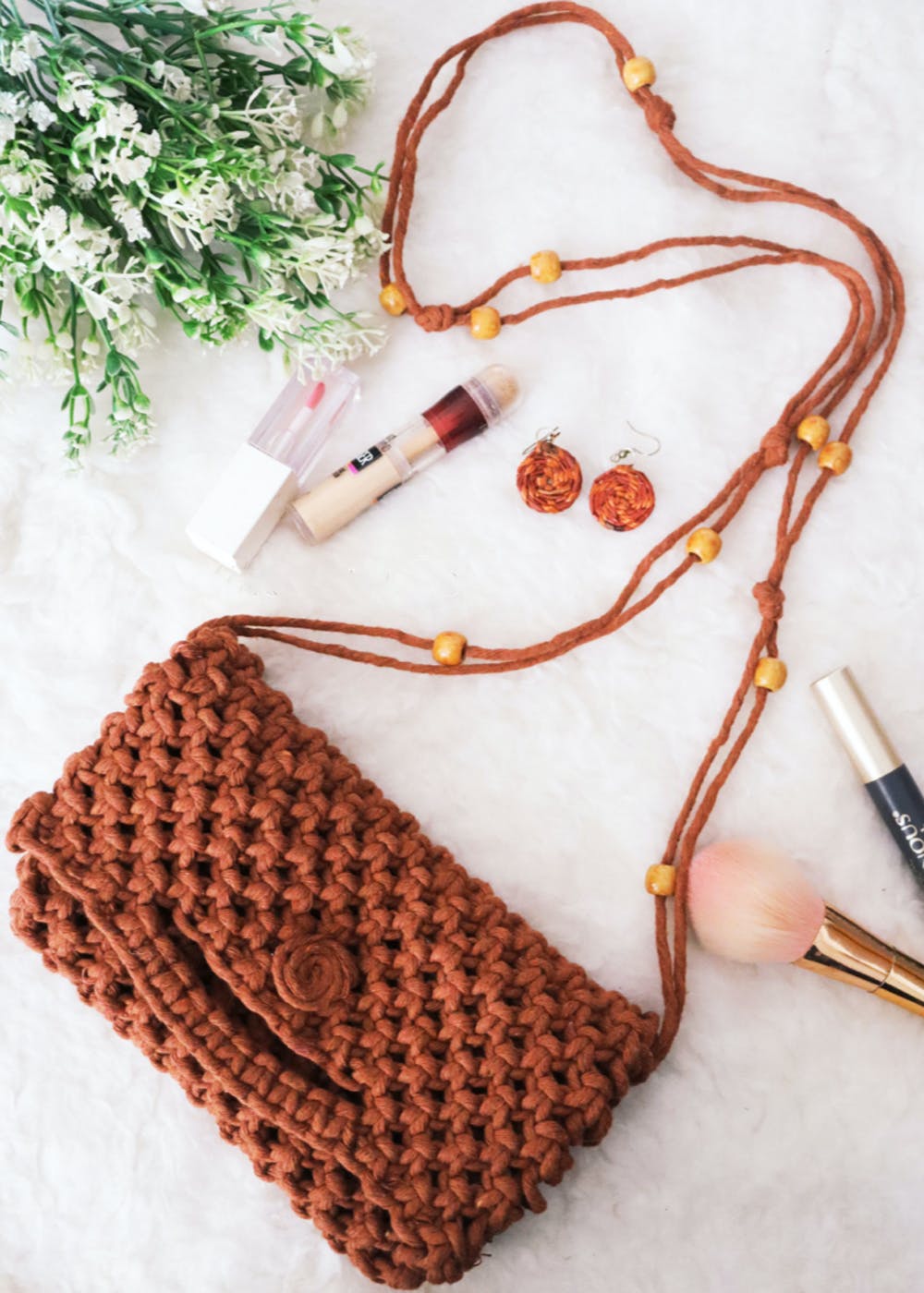 Get Brown Handwoven Macrame Sling at ₹ 849 | LBB Shop