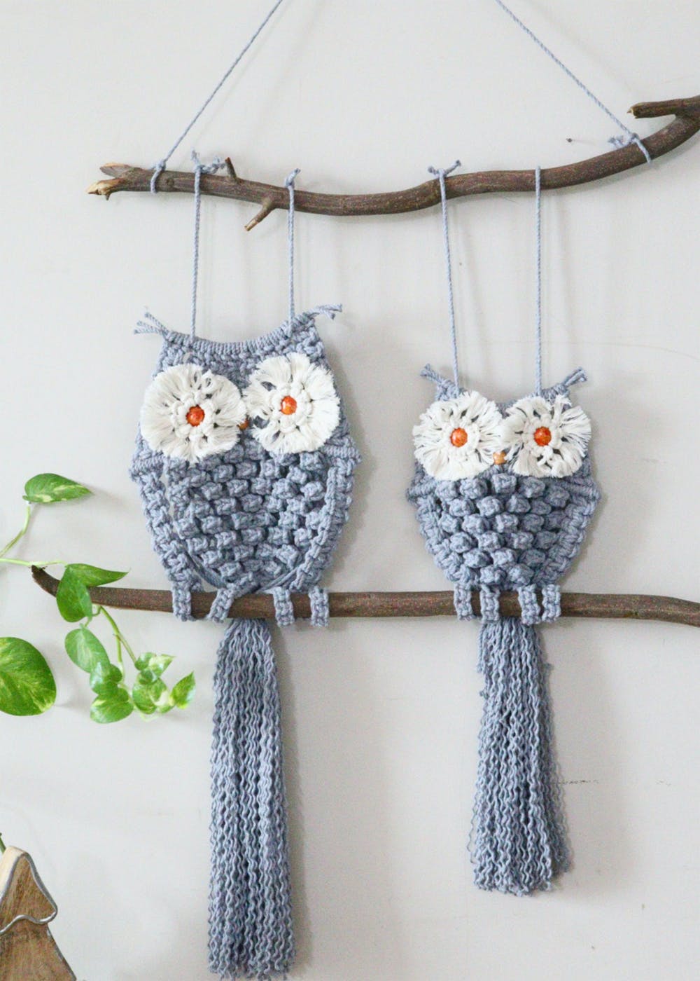 Get Owl Duo Grey Wall Hanging at ₹ 1449 | LBB Shop