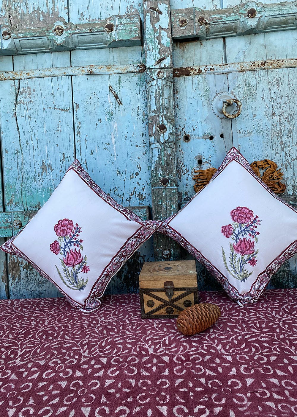 Get Side Flower Cushion Covers (Set of 2) at ₹ 999 | LBB Shop
