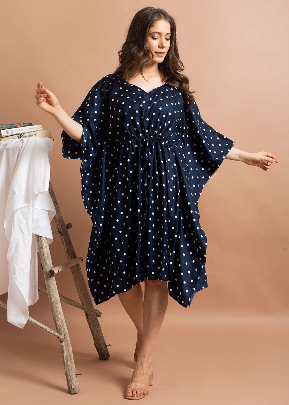 Get Blue Polka Dots Kaftan at ₹ 1320 | LBB Shop