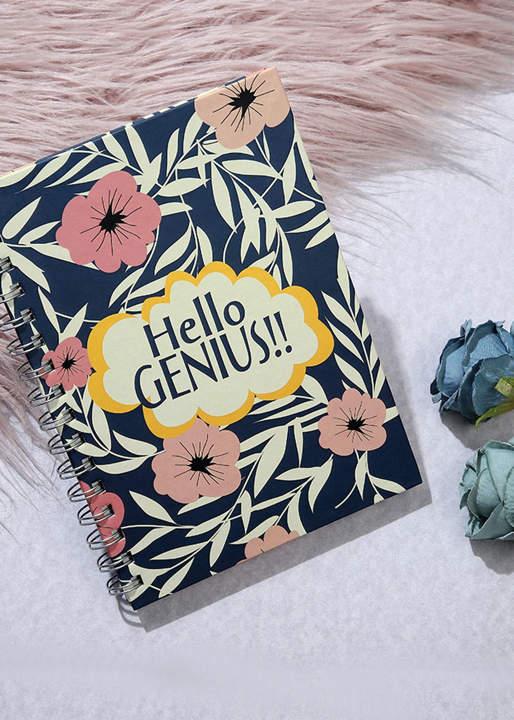 Get "Hello Genius" Floral Spiral Bound Notebook at ₹ 399 | LBB Shop