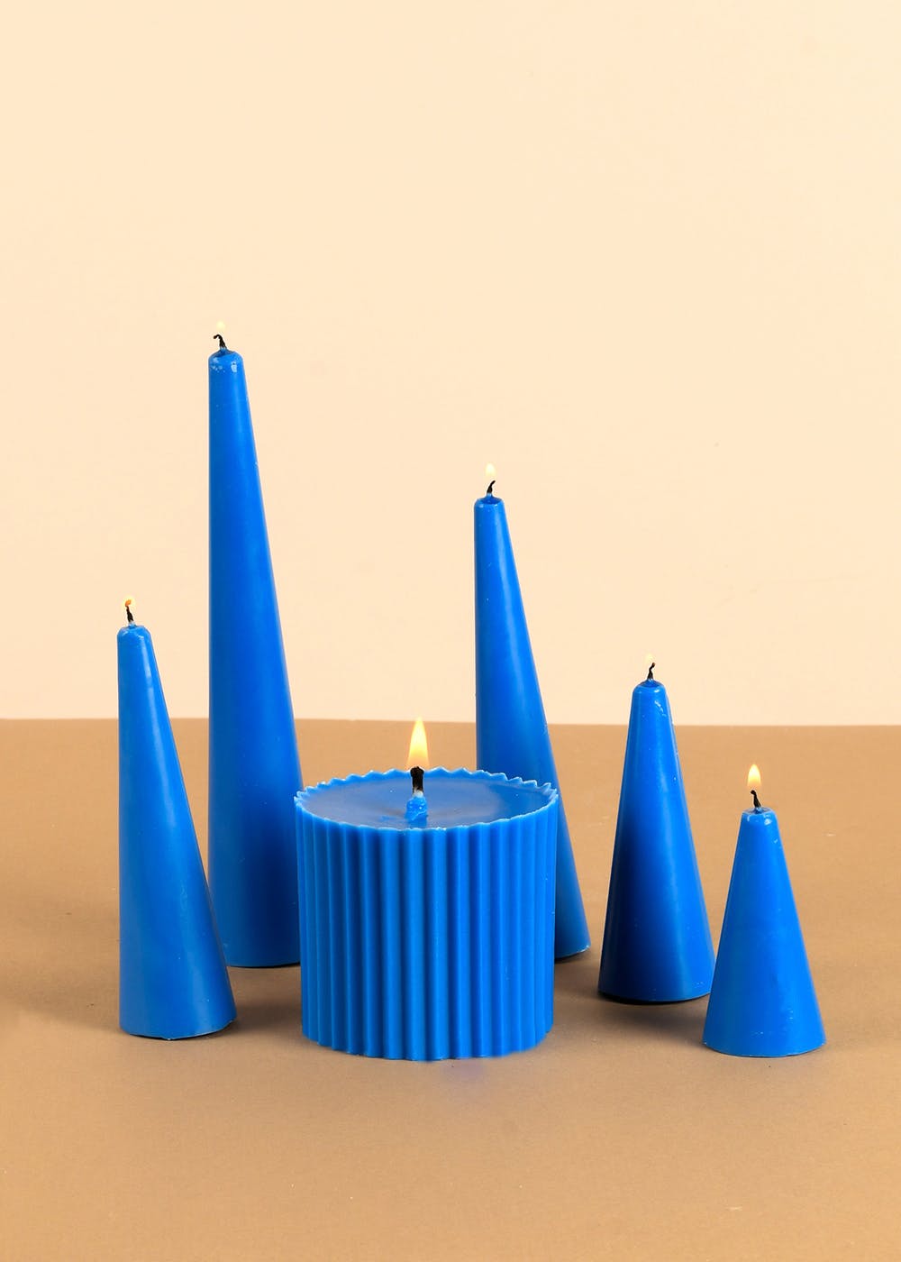 Get Infinity Set of 6 Cobalt Blue Candles - Aqua Amber Scented at ...