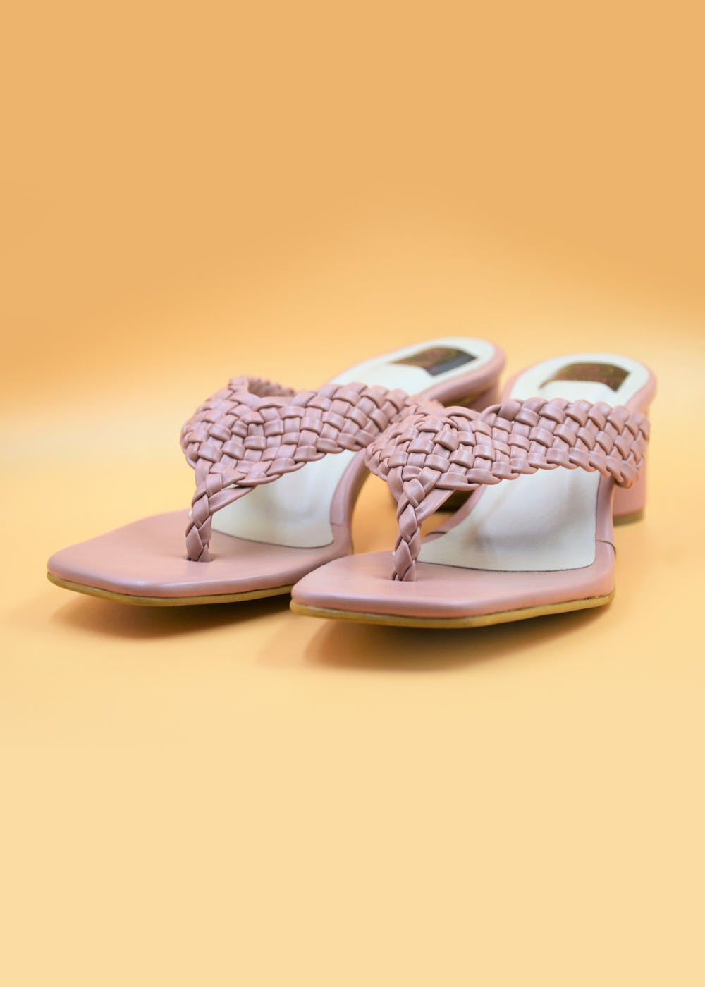 Get Weaved V-Strap Block Heels at ₹ 899 | LBB Shop