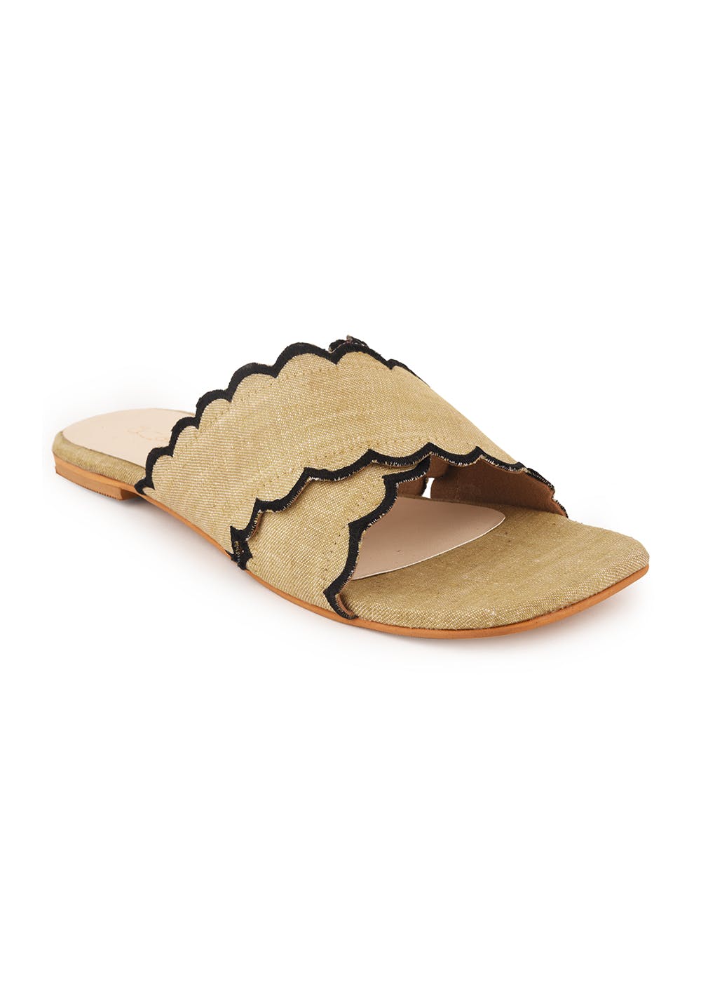 Get Overlapping Straps Beige Flats at ₹ 1800 | LBB Shop