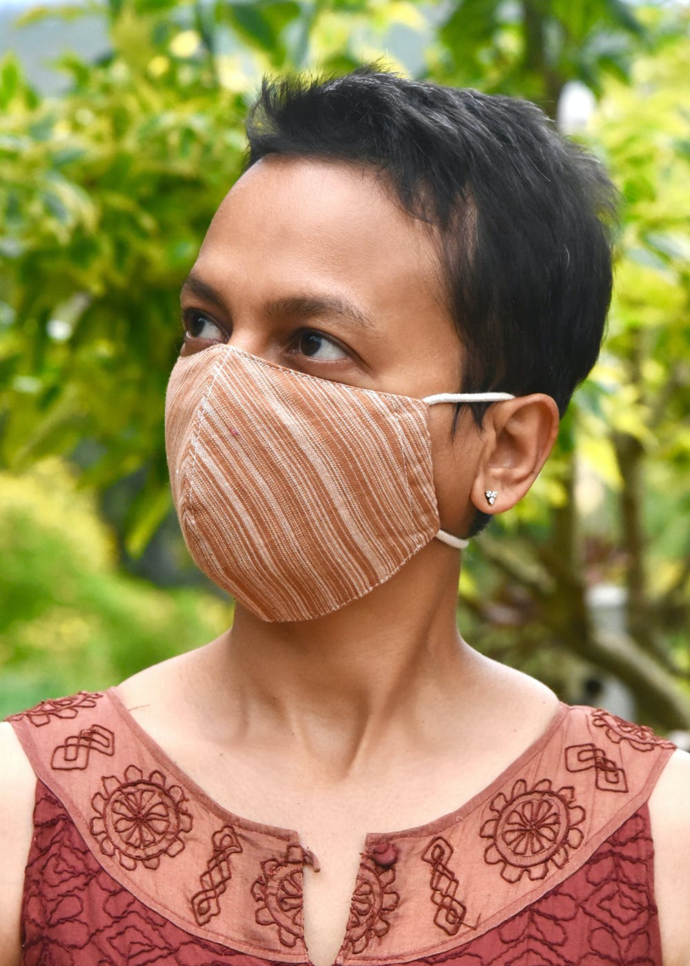 Get Handloom Stripes - Pack of 5 - 3 Ply Masks at ₹ 545 | LBB Shop