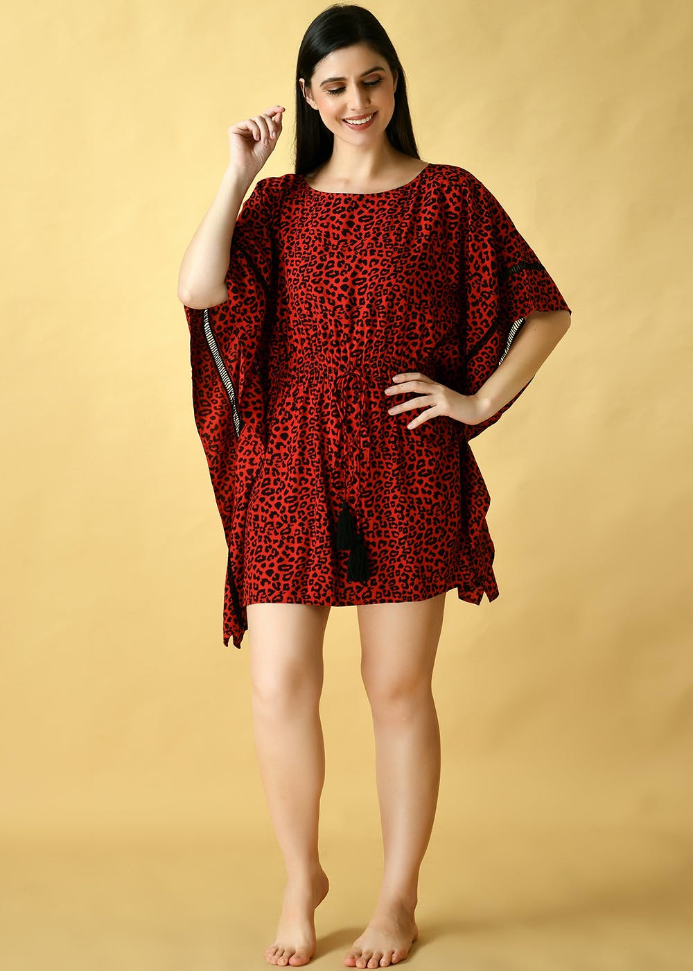 Get Leopard Print Short Kaftan at ₹ 1450 | LBB Shop