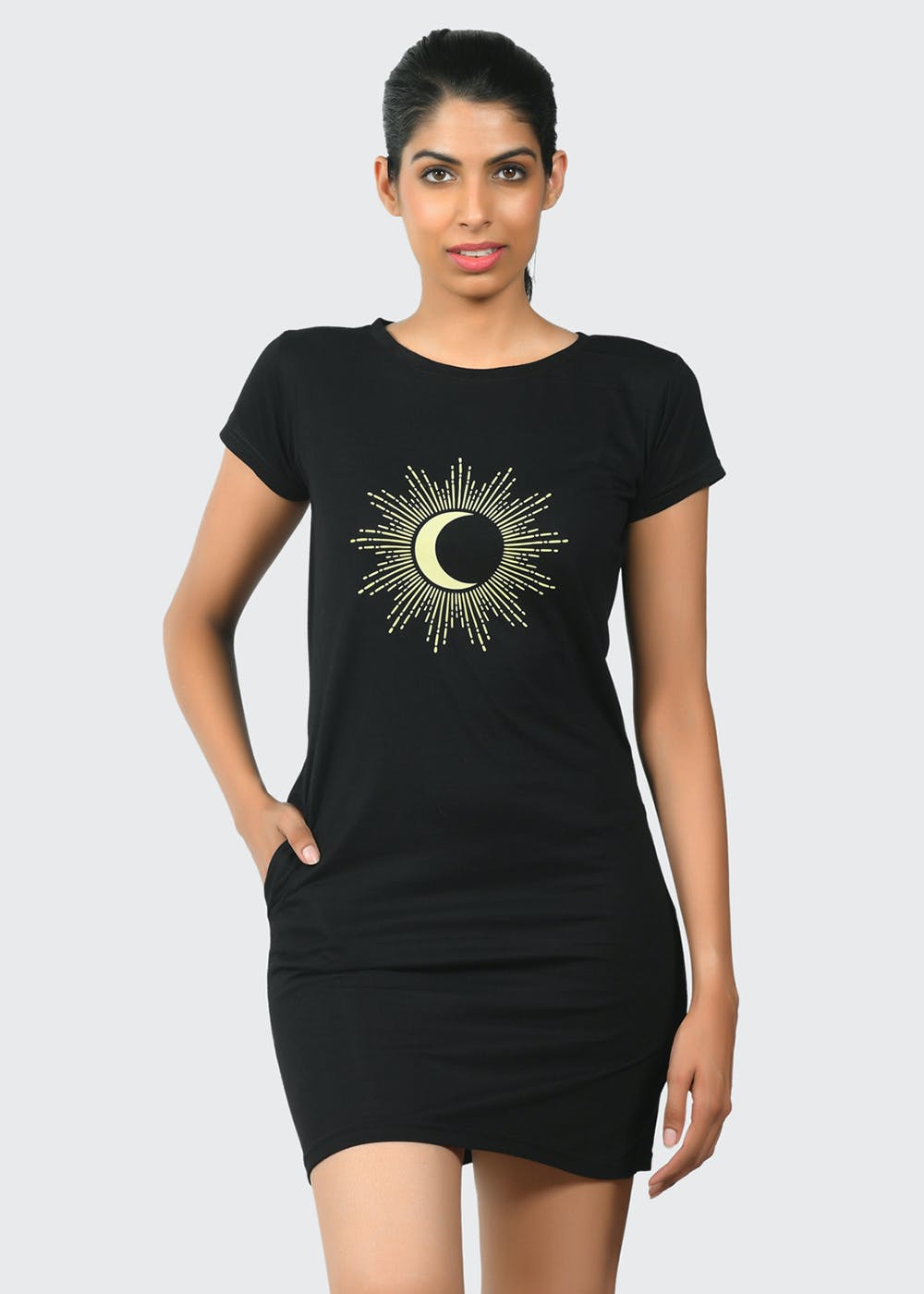 Get Eclipse Graphic Black Long T-Shirt at ₹ 599 | LBB Shop