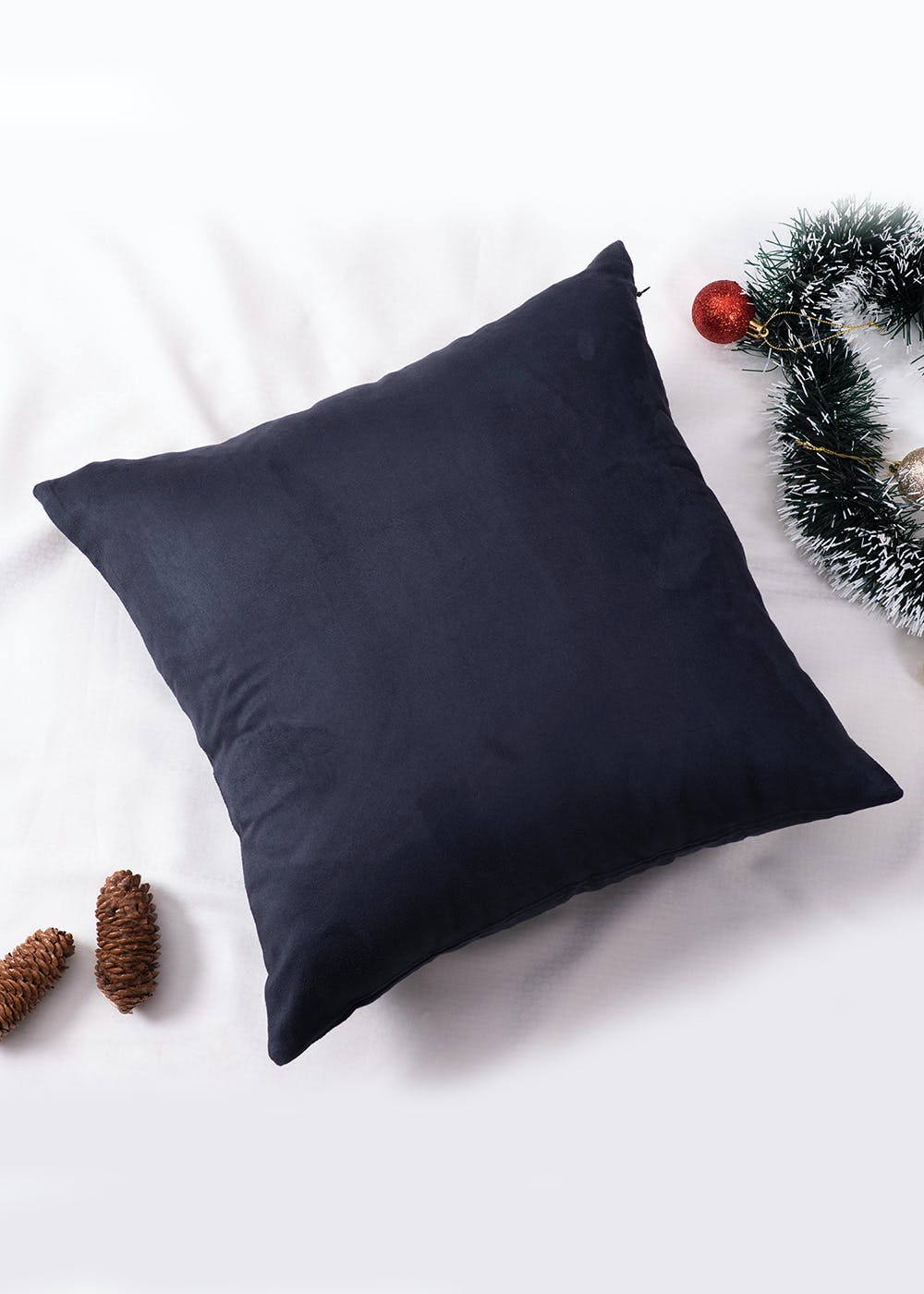 Get Navy Blue 12 Inch Cushion Cover (Set Of 1) For Living Room, Bedroom ...
