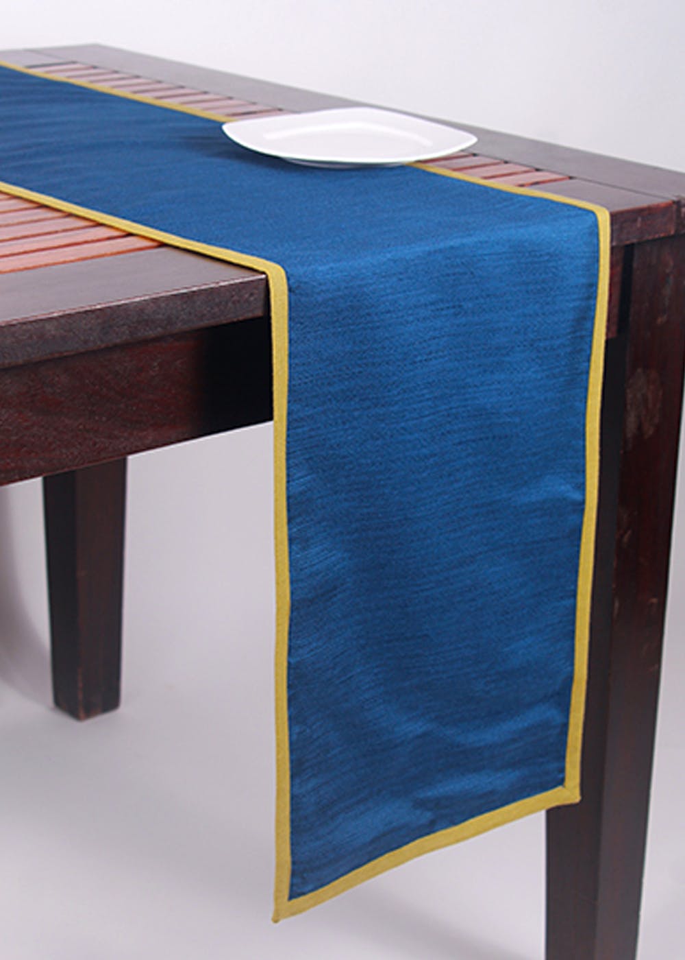 Get Flanged Navy Blue Table Runner at ₹ 811 | LBB Shop