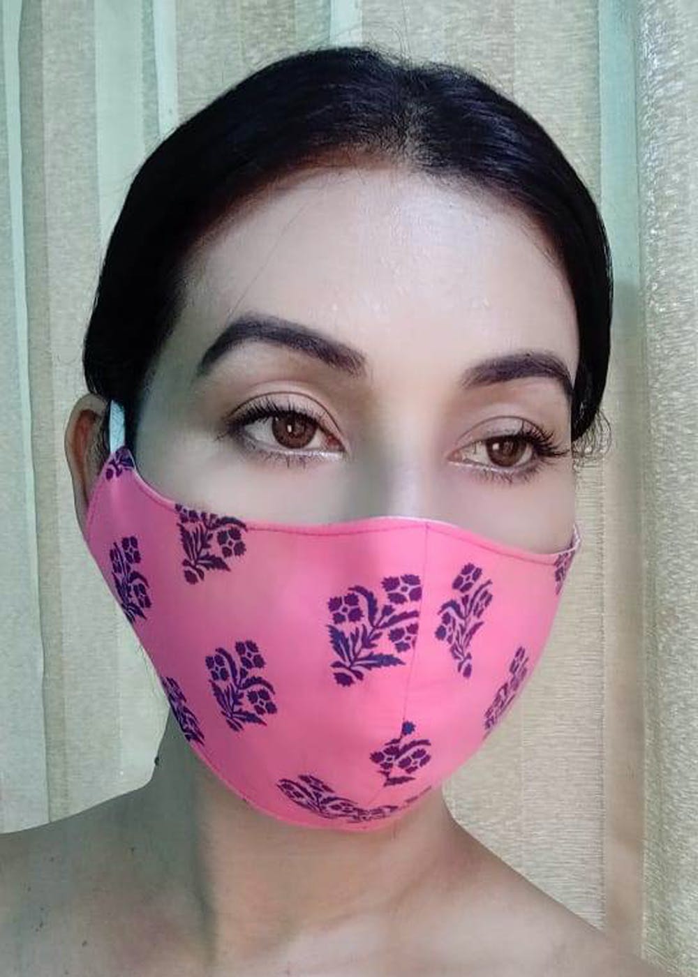Get Pink Block Printed Floral 3 Ply Face Mask at ₹ 245 | LBB Shop