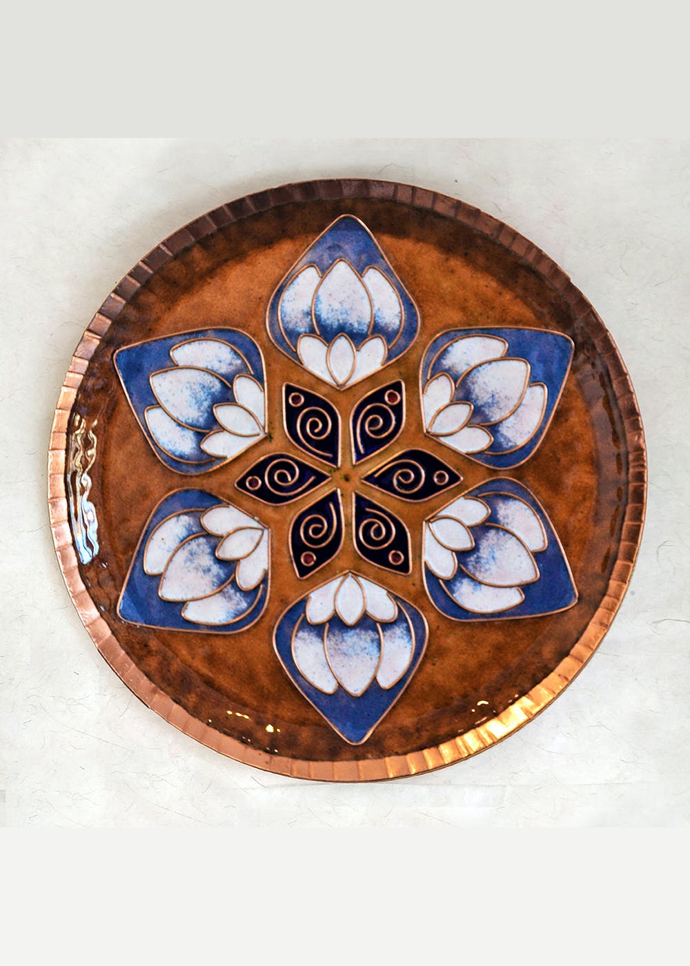 Get Copper Enamel Wall Plate - Brown Lotus In The Petal at ₹ 2695 | LBB ...