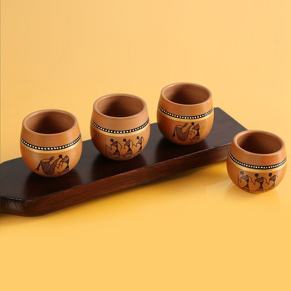 Get Set of 4 Kulhads at ₹ 699 | LBB Shop