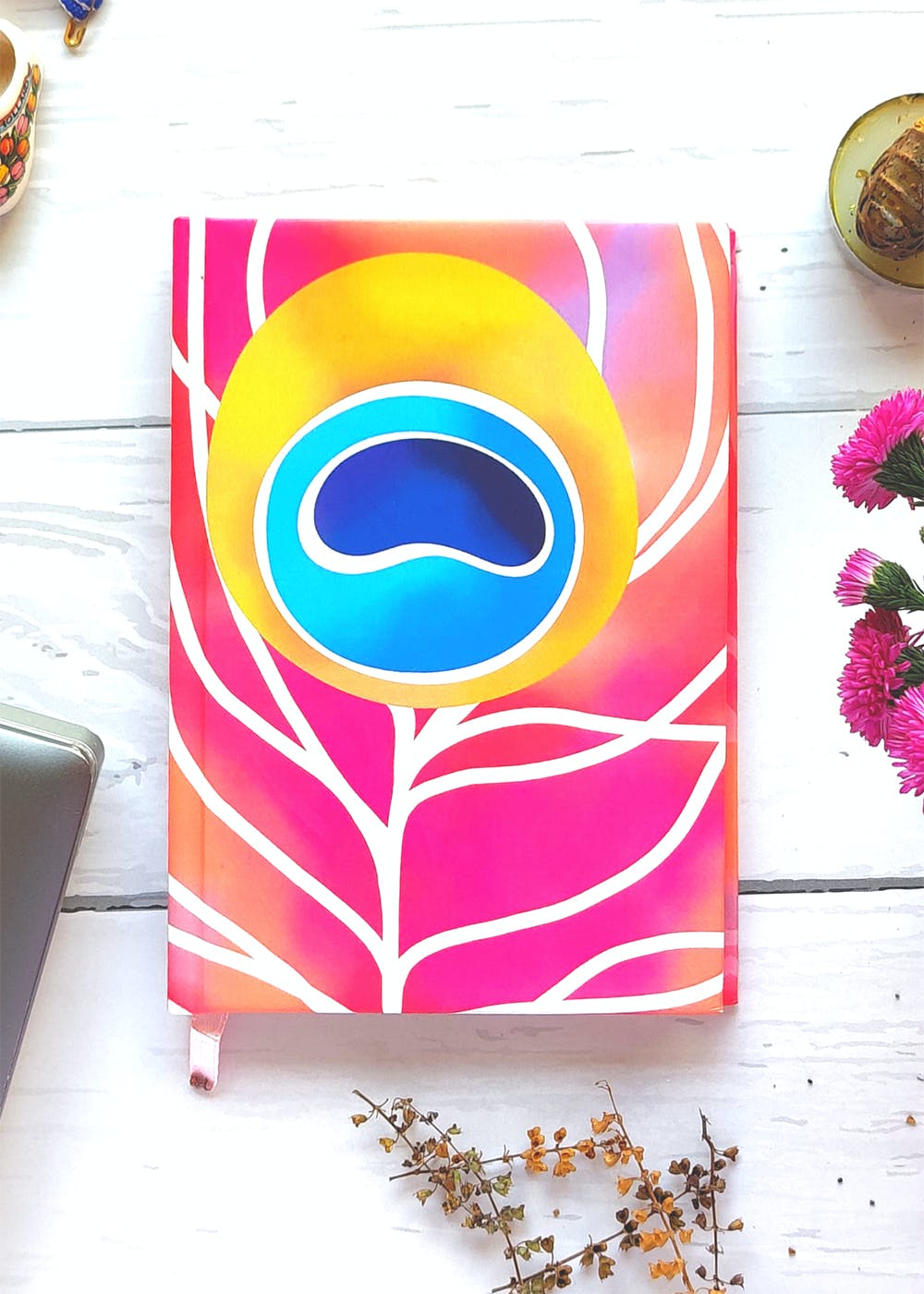 Get Hardbound Notebook Peacock - Pink (Hardbound - 100 Pages) at ₹ 410 ...