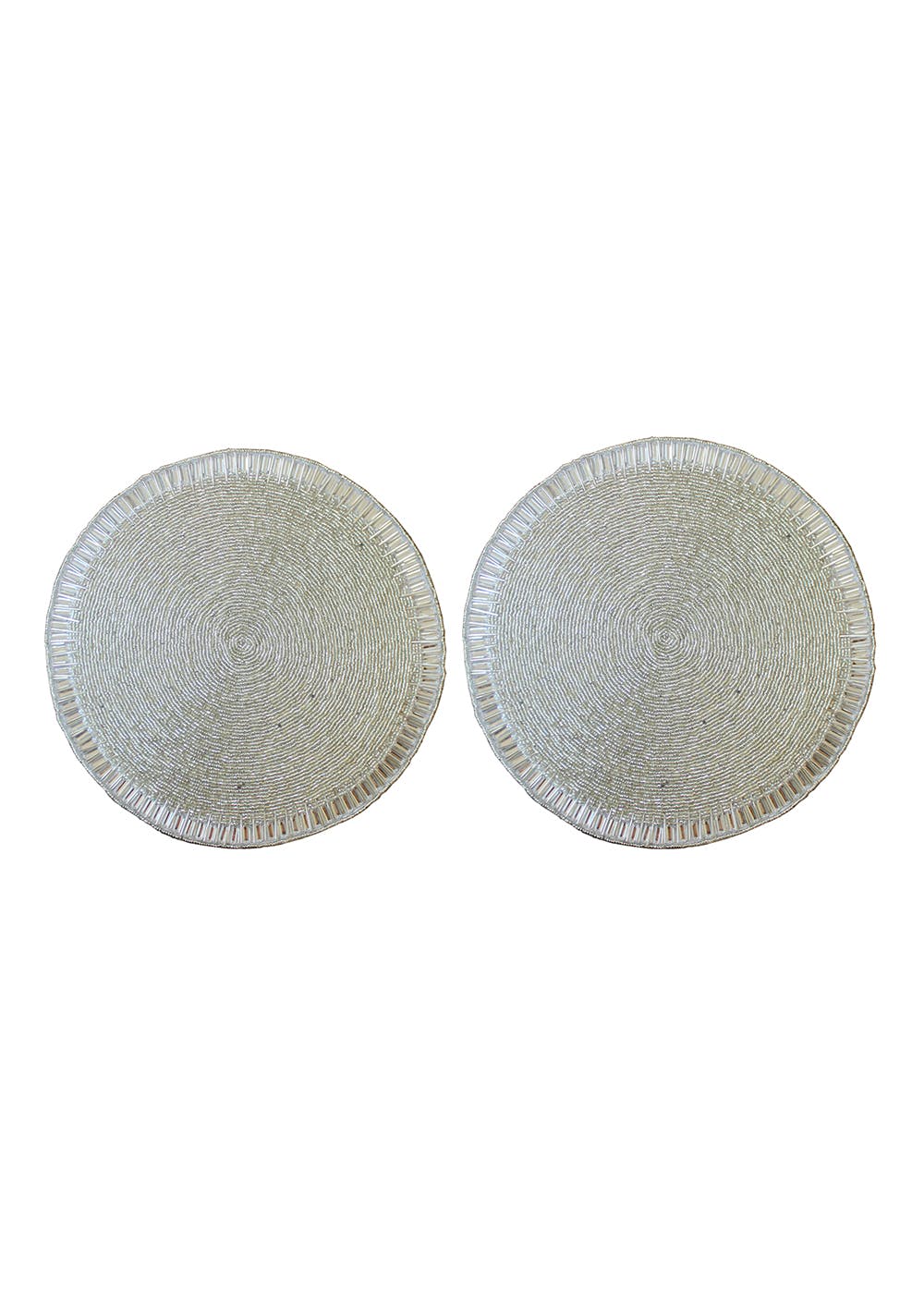 Get Cream Beaded Circular Placemat - 14" at ₹ 849 | LBB Shop