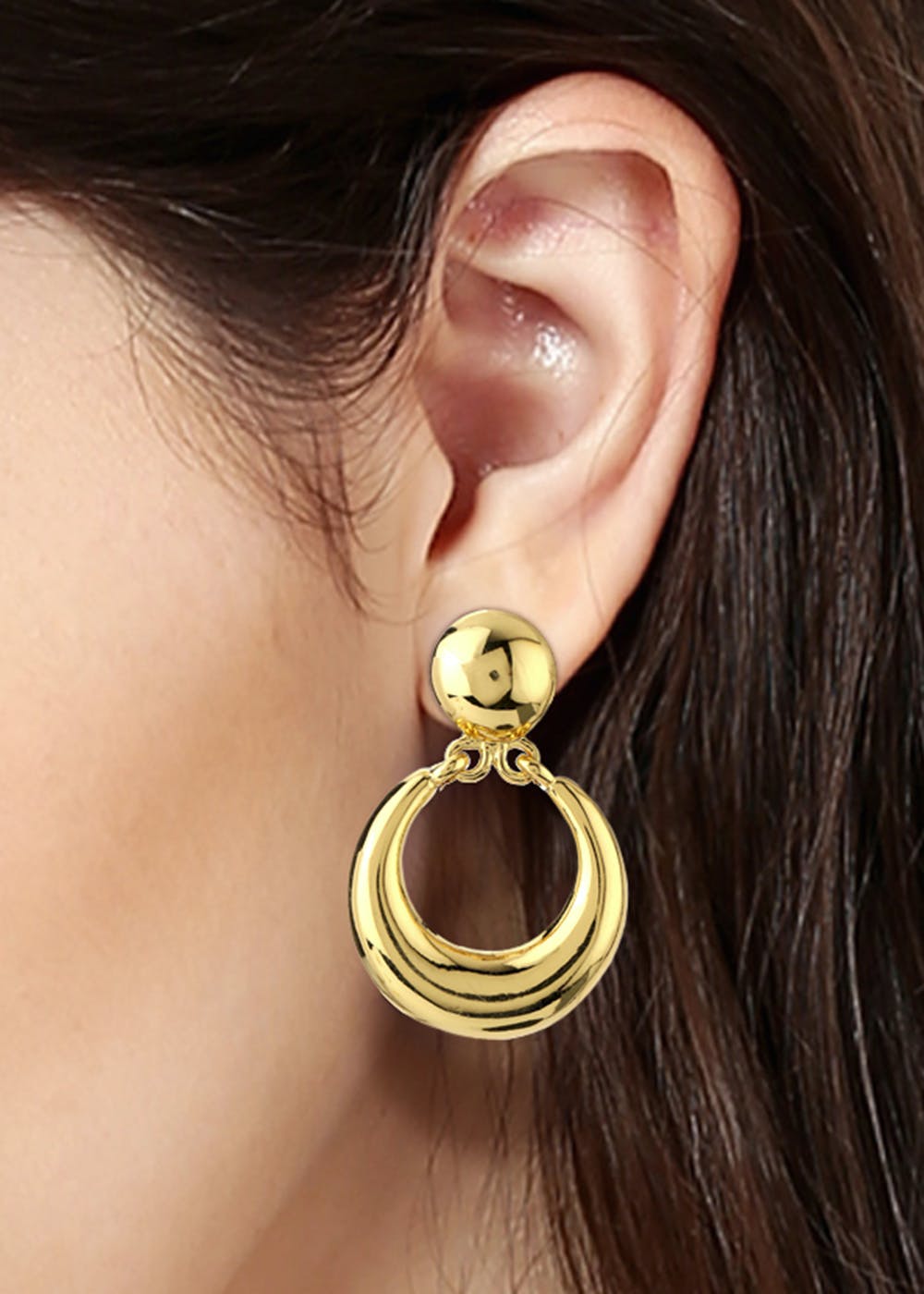 Get Gold-Toned Teardrop Shaped Drop Earrings at ₹ 499 | LBB Shop