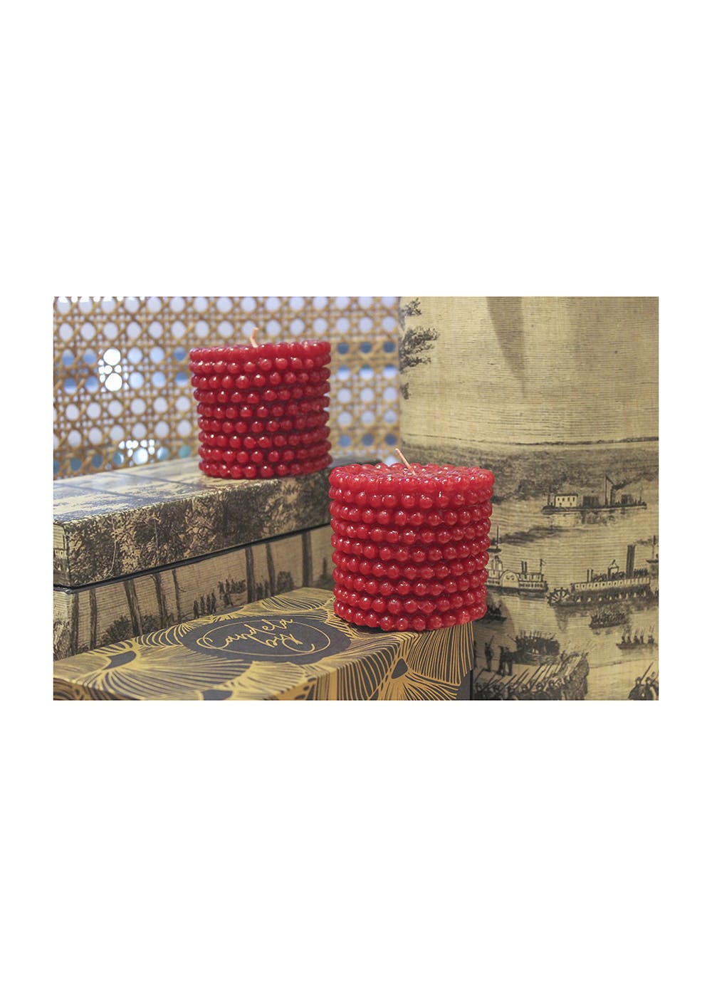 Get Ruby Rose Scented Pillar Candle - Set of 2 at ₹ 1100 | LBB Shop