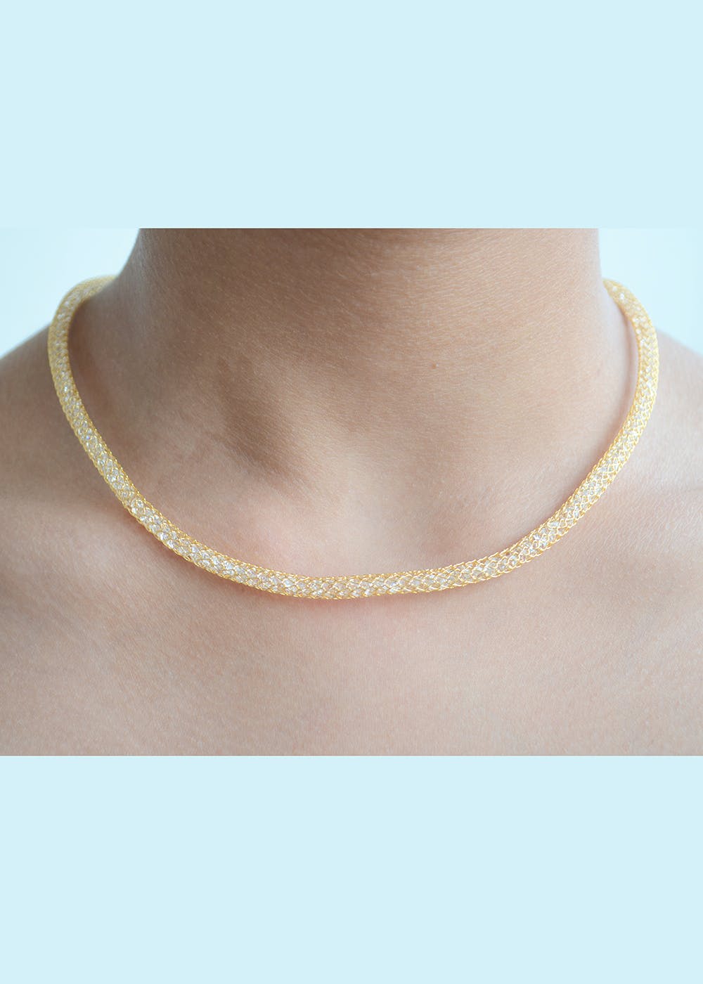 Get Must Have Wire Mesh Bright Yellow Gold Plated Choker at ₹ 309 | LBB ...