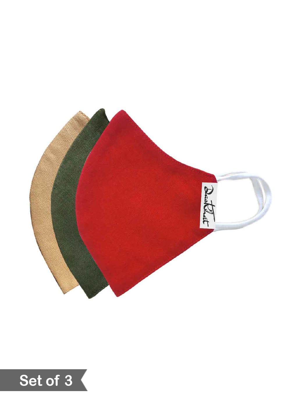 Get 3 Ply Cotton Linen Mask - Fire Cracker- Set of 3 at ₹ 220 | LBB Shop