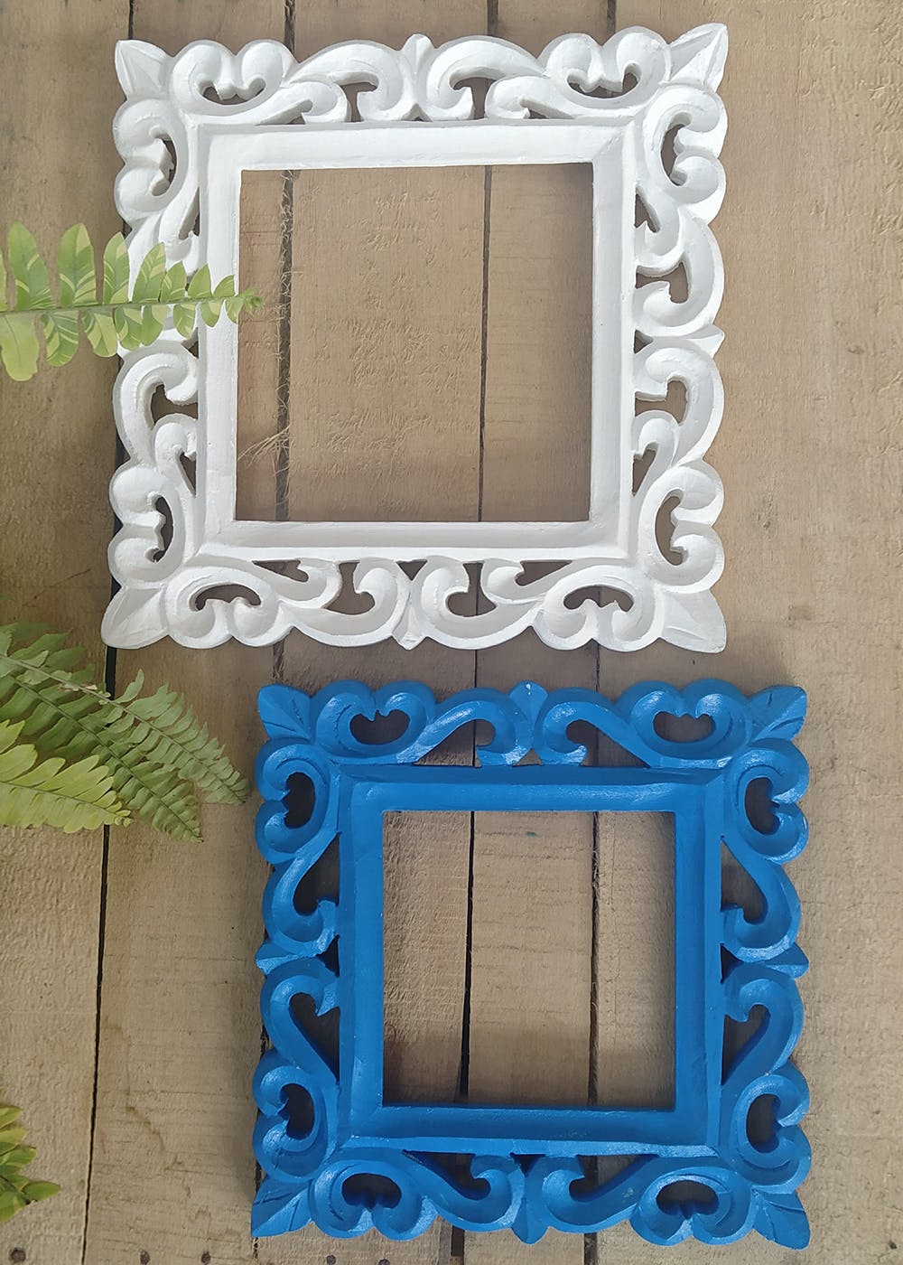 Get Blue White Square Wall Frame Set at ₹ 1599 | LBB Shop