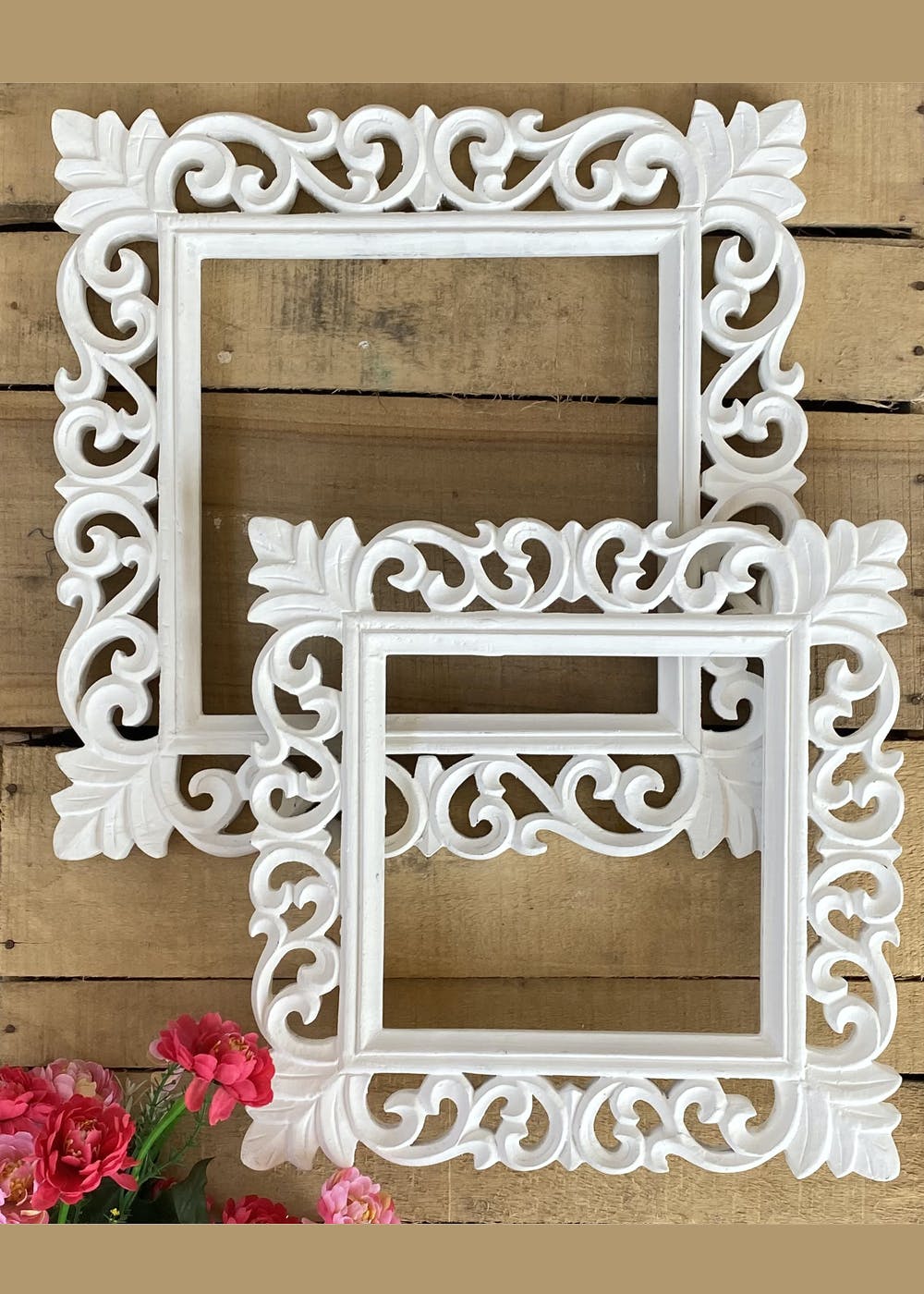 Get Blocky White Wall Decorative Frame Set at ₹ 2199 | LBB Shop