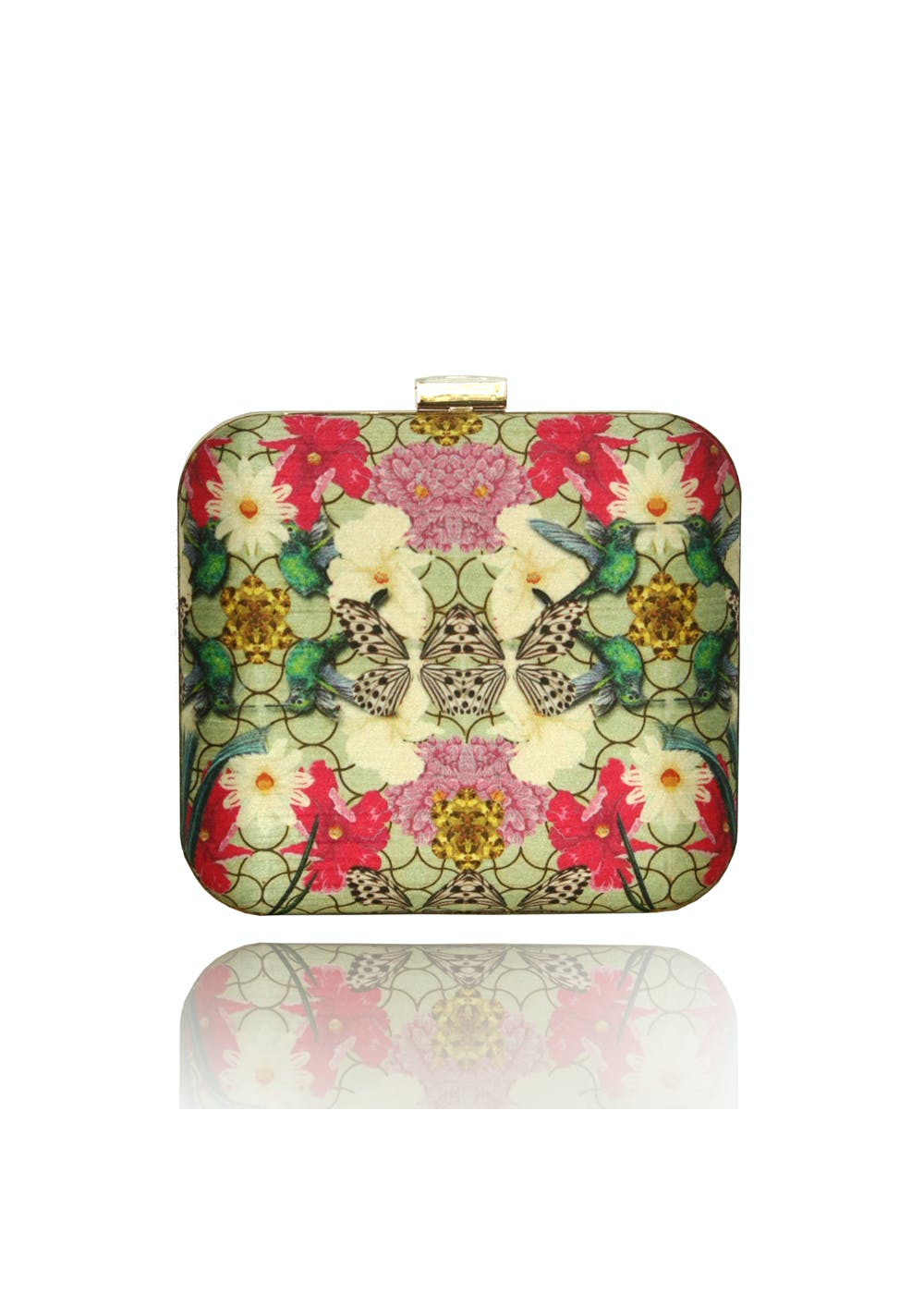 Get Multi Floral Printed Box Clutch at ₹ 1299 | LBB Shop