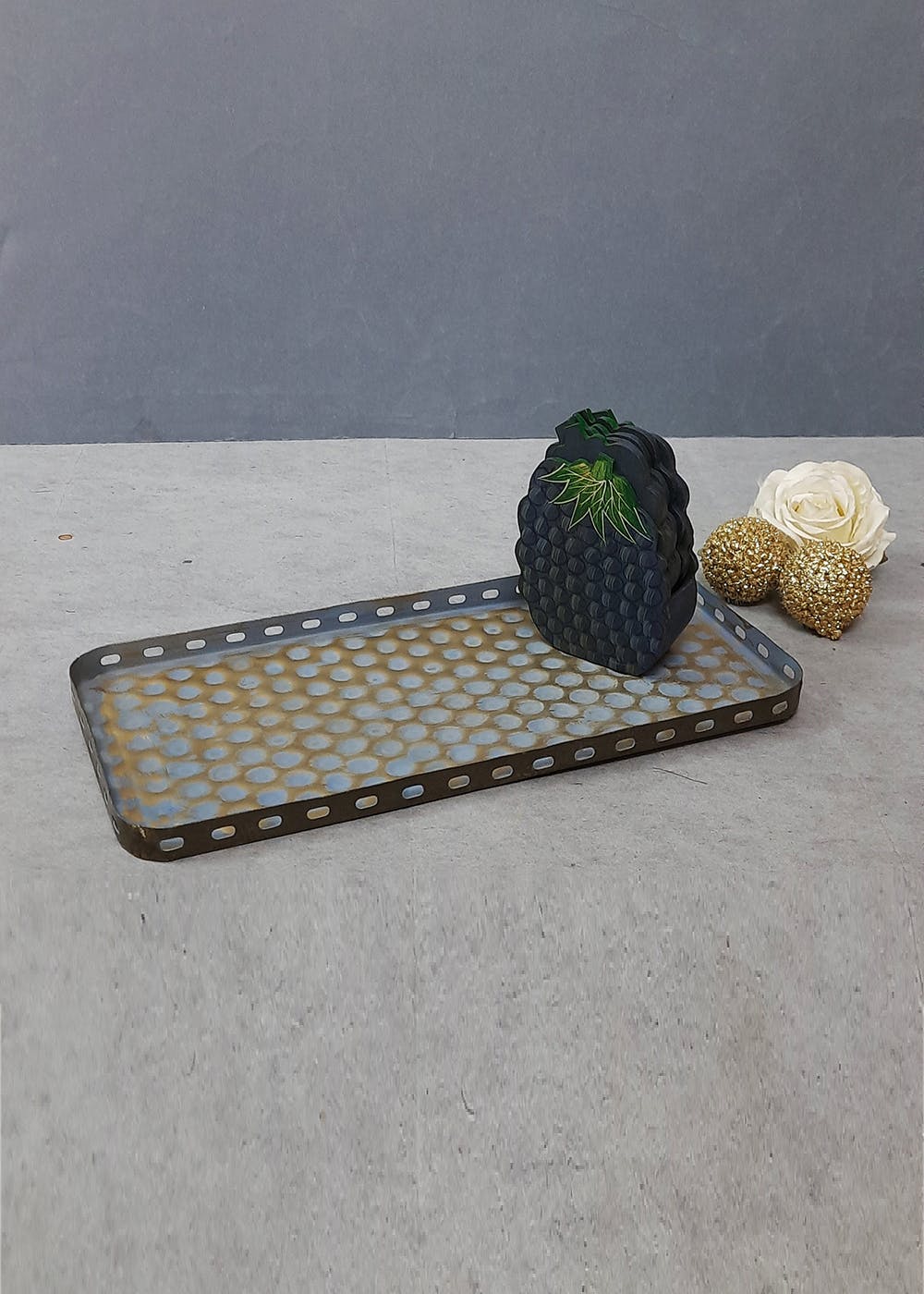 Get Grey Distress Tray at ₹ 999 | LBB Shop