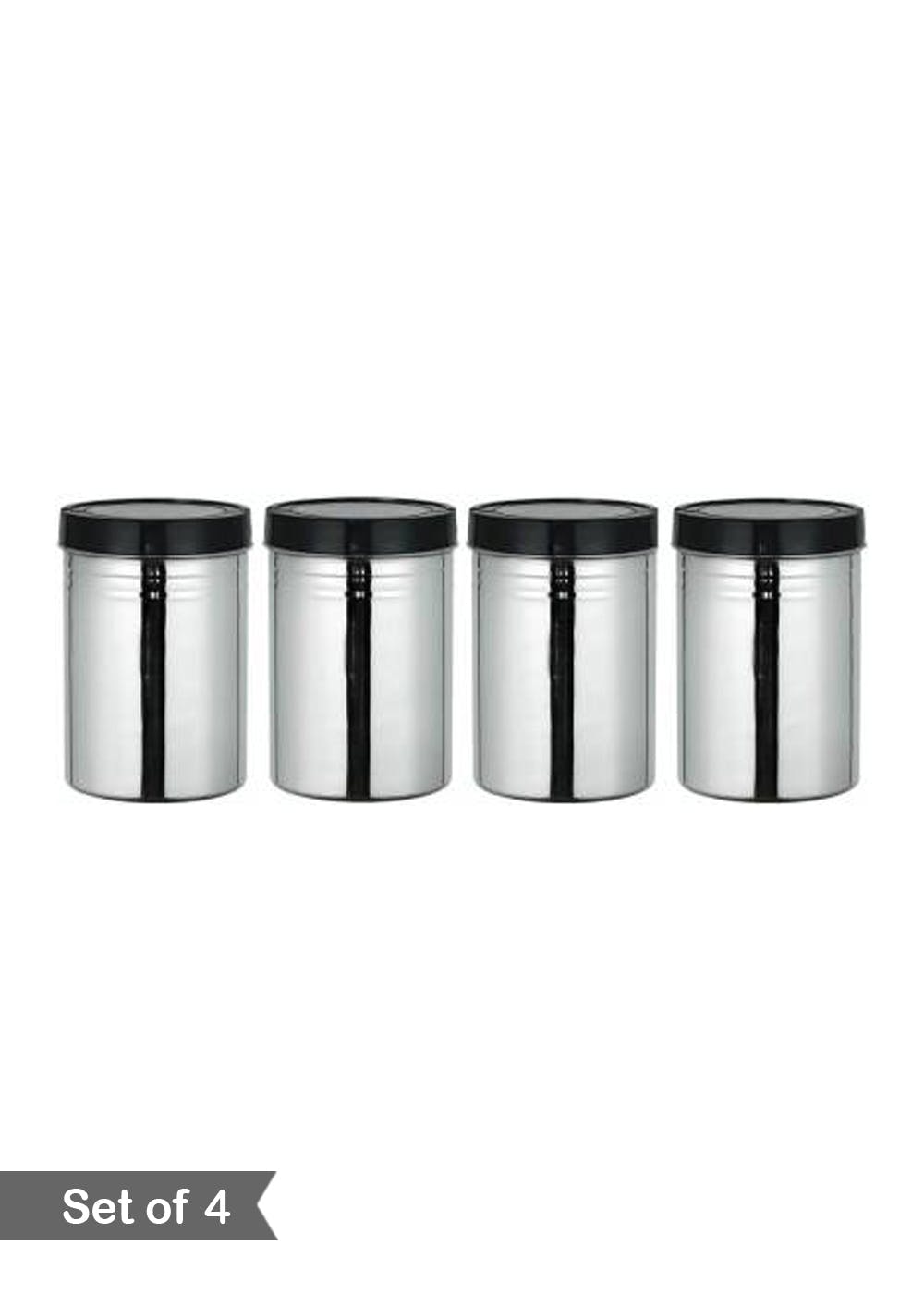 Get Stainless Steel Storage Jar with Air Tight Lid (800 ml) - Set of 4 ...